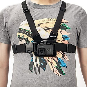 Sametop Head Mount Strap Chest Mount Harness Chesty Kit Compatible with GoPro Hero 11, 10, 9, 8, 7, 6, 5, 4, Session, 3+, 3, 2, 1, Hero (2018), Fusion, Max, DJI Osmo Action Cameras