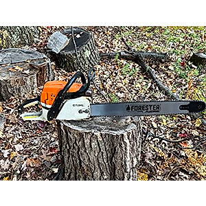 FORESTER 25” Platinum Replacement Chainsaw Guide Bar & Chain Combo - 25in Length, 3/8” Pitch.050 Gauge, D025 Mount, 72 Drive Link – Replacement Chainsaw Bars For Stihl