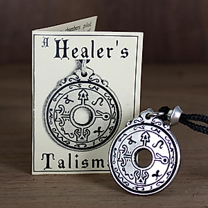 Healers Talisman Pendant Black Pullet Necklace Amulet