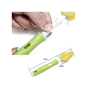 Duehut HLLMX 1PCS Baby Bottle Brush The Baby Nipple Brush Cleaning Brush to Replace The Head Sponge Bottle Brush for Washing Baby Bottles