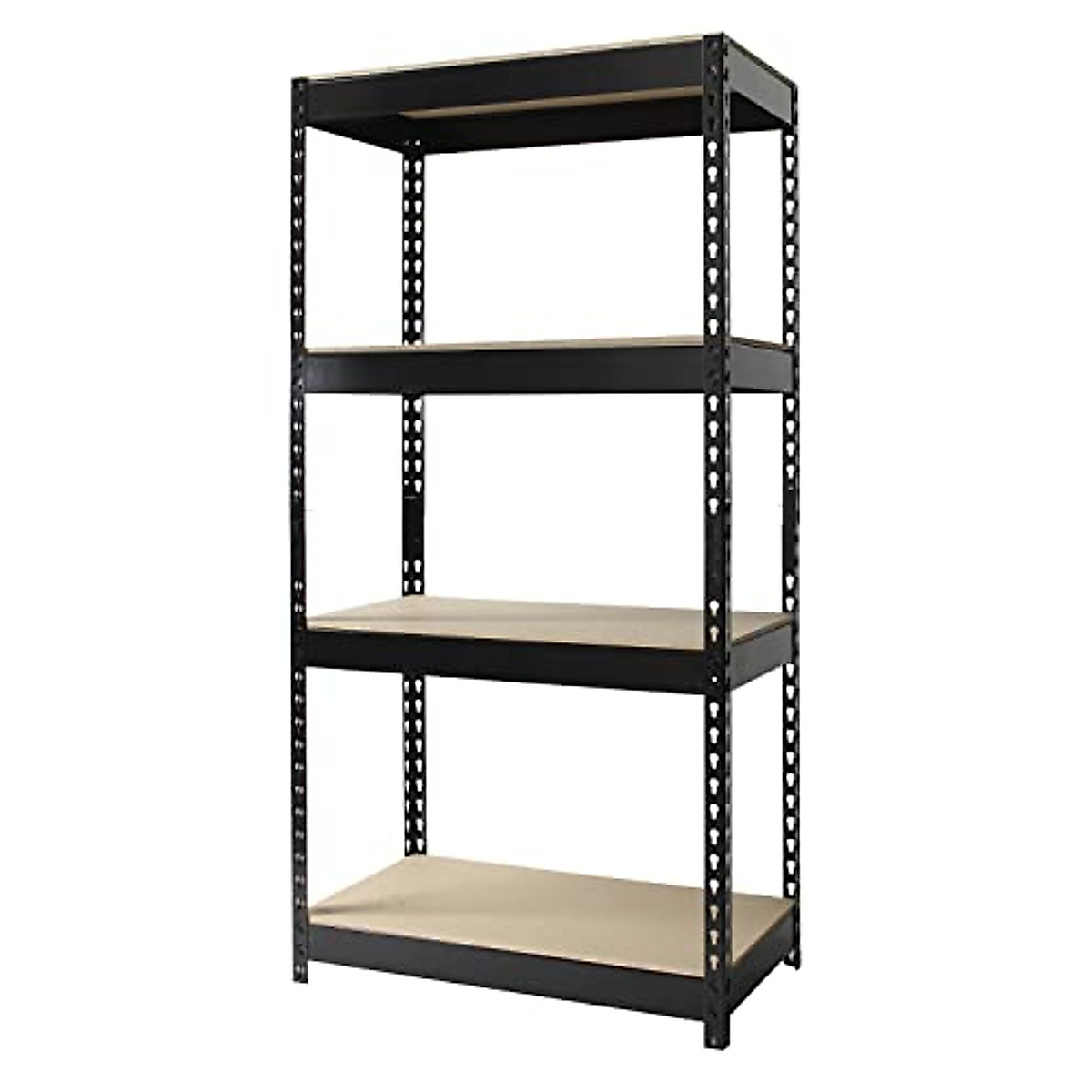 Hirsh Industries 3800 Series Shelving, 30" W x 16" D x 60" H, Black