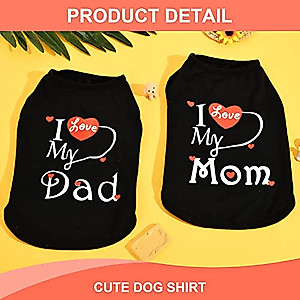Dog Shirts Letter Printed Clothes Vest for Small Dogs Fathers Day Costume Dog T-Shirt Puppy Gift Pet Boy