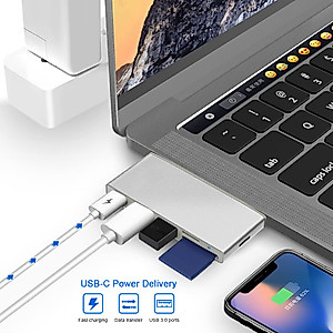 GreenByte USB Type C hubs adapter with micro sd tf slot support Charging 2 port usb 3.0 for macbook pro air mac os