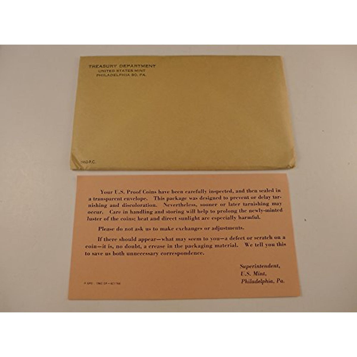 1962 US Proof Set Proof Set 5 coins Silver Mint State