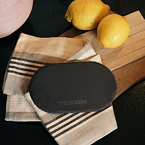 MaisoNovo Glass Soap Dispenser & Bathroom Counter Tray | Bathroom and Kitchen Set w.Dish Soap Hand Soap and Vintage Lotion Dispenser Set Waterproof Labels & Bathroom Trays for Counter & Soap Dispenser