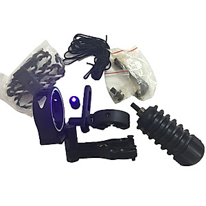 JIEXI HWYP Compound Bow Kit 5 Pin Bow Sights Arrow Rests Stabilizers Sling Peep Sights Allen Key 7 in 1 (Black)