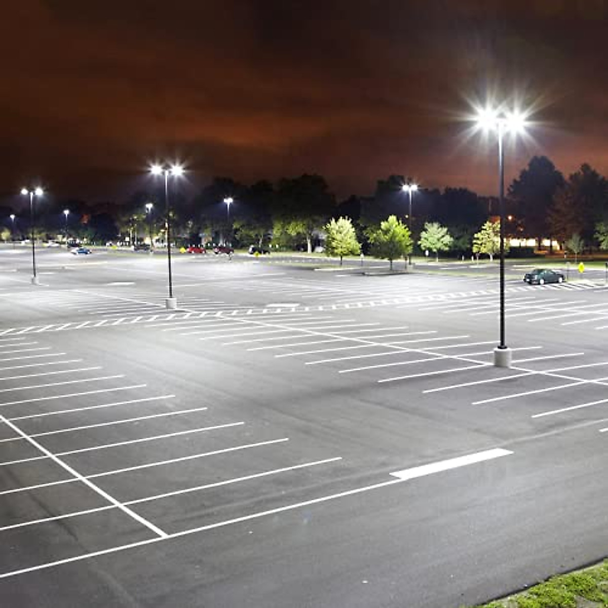 Shine LED 300W Parking Lot Flood Light AL3 Series, 5700K, 45000lm, 145lm/W, Slip Fitter Mount, DLC, UL Certified, IP65 Rated, Outdoor Street, Parking Lot, Security Flood Light