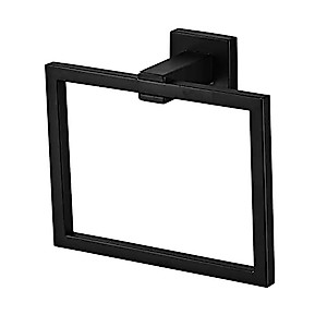 OUSFANAM Wall Mounted Square Towel Holder Modern Towel Wall Lavatory Storage Rack Classic Bathroom Accessories Bathroom Towel Rack for Door Bedroom Freestanding Over Toilet Wall Mounted