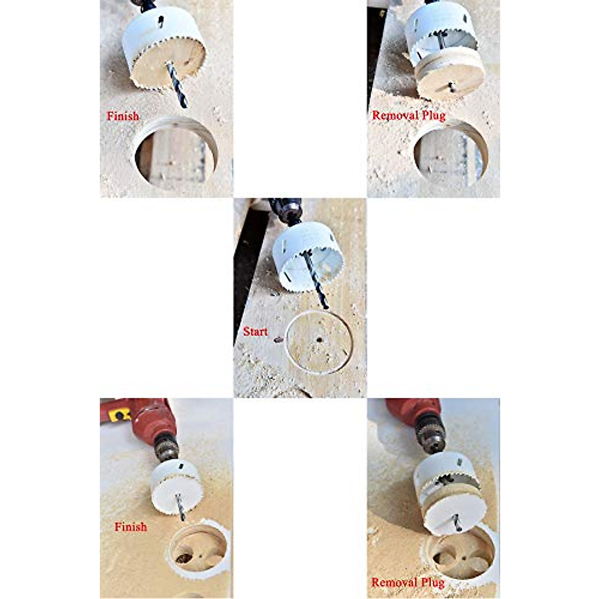MaxTool 6-1/4" Cobalt Bi-Metal Hole Saw 159mm HSS M42 Bimetal Holesaw 1.5" Deep For metal wood plastic composite etc; BM42W38R616