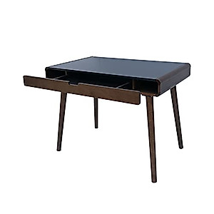 Christopher Knight Home Peninah Mid-Century Rubberwood Writing Desk, Charcoal Grey / Medium Brown