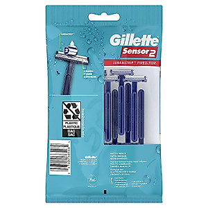 Gillette Sensor2 Men's Disposable Razors, 12Count