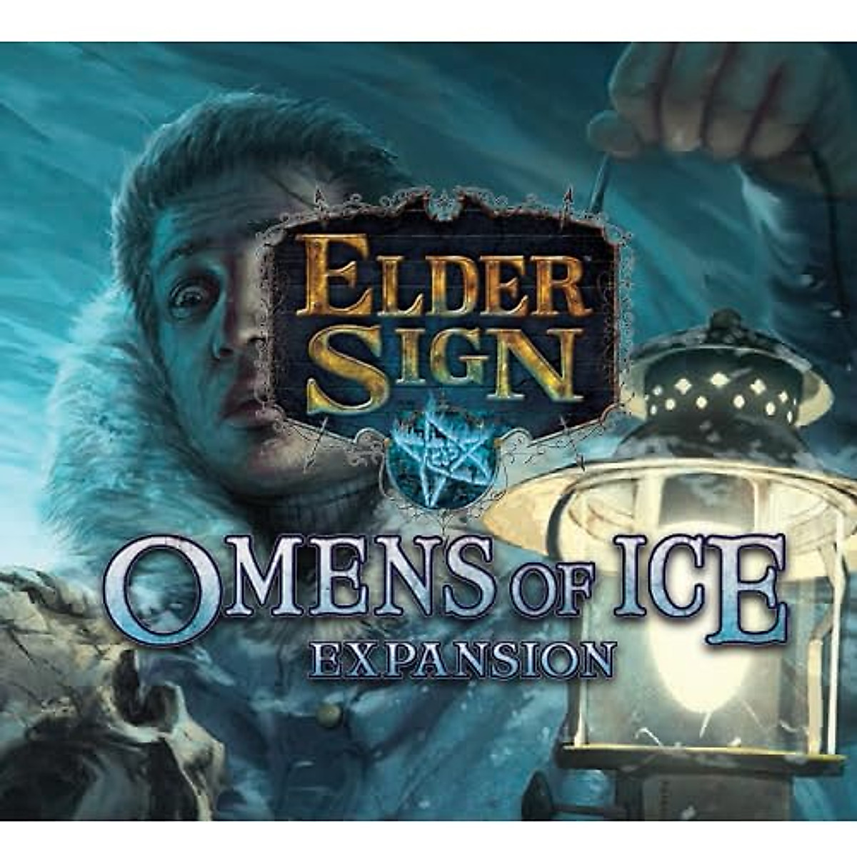 Elder Sign Omens of Ice Board Game EXPANSION | Horror Strategy Game | Cooperative Dice Game for Adults and Teens | Ages 14+ | 1-8 Players | Avg. Playtime 1-2 Hours | Made by Fantasy Flight Games