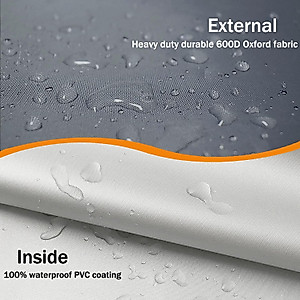 Dalema Outdoor Swivel Lounge Chair Cover 2 Pack,Heavy Duty 100% Waterproof Patio Swivel Chair Covers,Weatherproof Furniture Protective Cover for Lawn/Garden Swivel Chair(37.5" Lx39.25 Wx38.5 H,Grey)