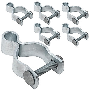 VIVIDA 1-5/8" Chain Link Gate Hinge, Chain Link Fence Female Hinge, Galvanized Steel, for 1-5/8" OD Post/Pipe, Bolts & Nuts Included, 6 PCS