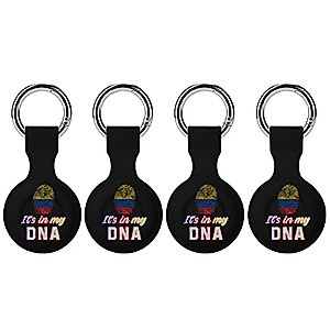 Colombia It's in My DNA Air Tag Tracker Case Cover for AirTag Holder Protector Storage Bag