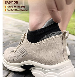 BULLIANT Socks For Women 6Pairs, Womens Athletic Running Ankle Socks No Show With Full Cushioned Sole