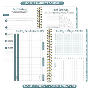 bloom daily planners 2023 Calendar Year Day Planner (January 2023 - December 2023) - 5.5” x 8.25” - Weekly/Monthly Agenda Organizer Book with Stickers & Bookmark - Crystal Blue