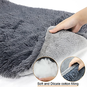 FANLINPT Dog Bed Mat Soft Crate Pad Machine Washable Anti-Slip Mattress for Large Medium Small Dogs and Cats Kennel Pad (Small, Black)