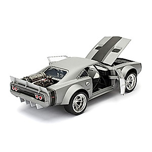 JADA Toys Fast & Furious 1:24 Dom's Ice Charger Die-cast Car, Toys for Kids and Adults, Silver (98291)