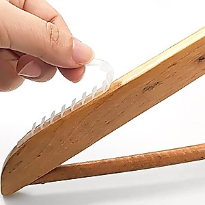 Non Slip Hanger Grips for Wood Hangers Clear Clear Rubber Hanger Grip Adhesive Clothe Hanger Strip (2.76" x 0.24") (260)