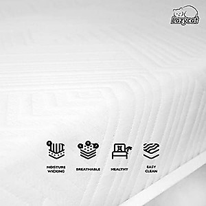 LazyCat King Mattress,12 inch Memory Foam Mattress in a Box Cooling Gel Infused Breathable Bed Comfortable Mattress for Cooler Sleep Supportive Pressure Relief CertiPUR-US Certified (King)