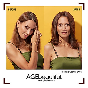 AGE beautiful Permanent Hair Color Dye Liqui Creme | 100% Gray Coverage | Anti-Aging Haircolor | Biotin for Thicker, Fuller Hair | Professional Salon Coloring | HLN High Lift Neutral Blonde