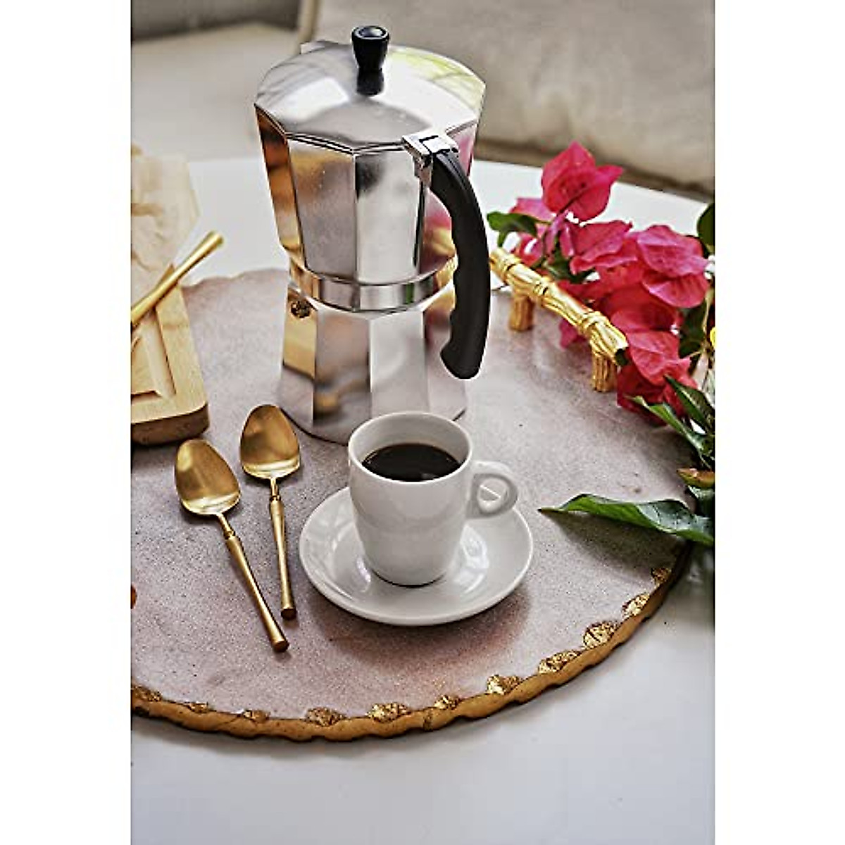 IMUSA USA B120-42V Aluminum Espresso Stovetop Coffeemaker 3-Cup, Silver