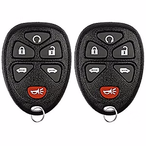 KeylessOption Keyless Entry Remote Control Car Key Fob Replacement for 15114376 (Pack of 2)