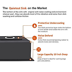 BlueBay Workstation Stainless Steel 28'' undermount Sink with 5 Gourmet Accessories