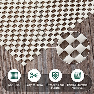 BALEINE Non Slip Rug Pad Rug Gripper for Hardwood Floors, Extra Thick Non Slip Mat Under Carpet (8'x10')