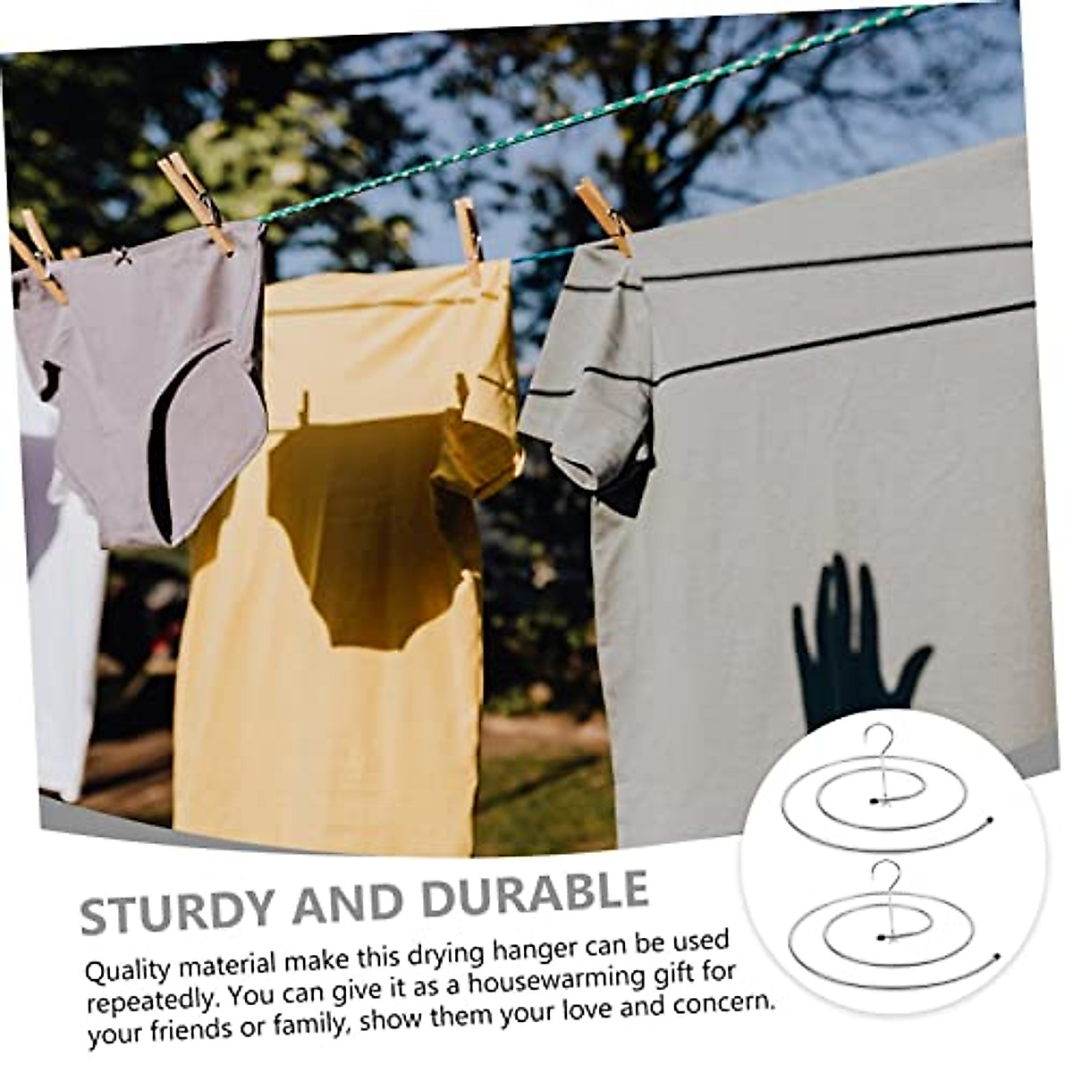 ORFOFE Drying Rack 2pcs and Stainless Mental Socks Space Bras Clothes Spiral Towel Hanger Rotating Bedspread Hangers Battaniye Hook Use Bed Air Garment Rotatable Wardrobe Dry Blanket Windproof