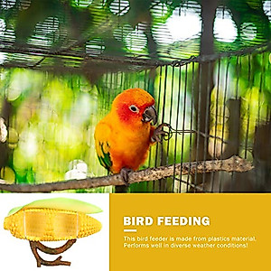 Happyyami Cockatiel Feeder 1PC Corn Shaped Food Bowl Birds Water Dinking Feeder Plastic Feeding Supplies Pet Feeder Pet Feeding Basin Food Feeder for Pet Bird Pigeon Parrot Canaries Parrot Feeder