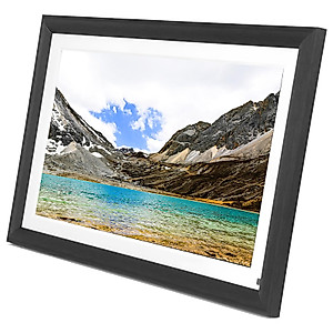 Electric Picture Frame, Digital Album Wood Shell HD IPS Panel for Bedroom (US Plug)