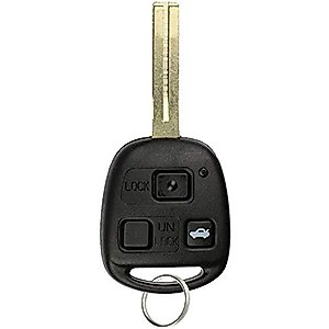 KeylessOption Keyless Entry Remote Fob Uncut Car Master Ignition Key for ES330 LS430 SC430, HYQ12BBT