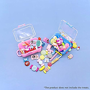 AUEAR, Cute Mini Travel Hard Suitcase Box Reception Gift Box Fit Suit for Wedding Decoration (Pink & Blue, 2-Pack)