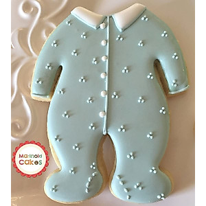 Mini Pajamas Footie Baby One Piece 2 Inch Cookie Cutter from The Cookie Cutter Shop – Tin Plated Steel Cookie Cutter