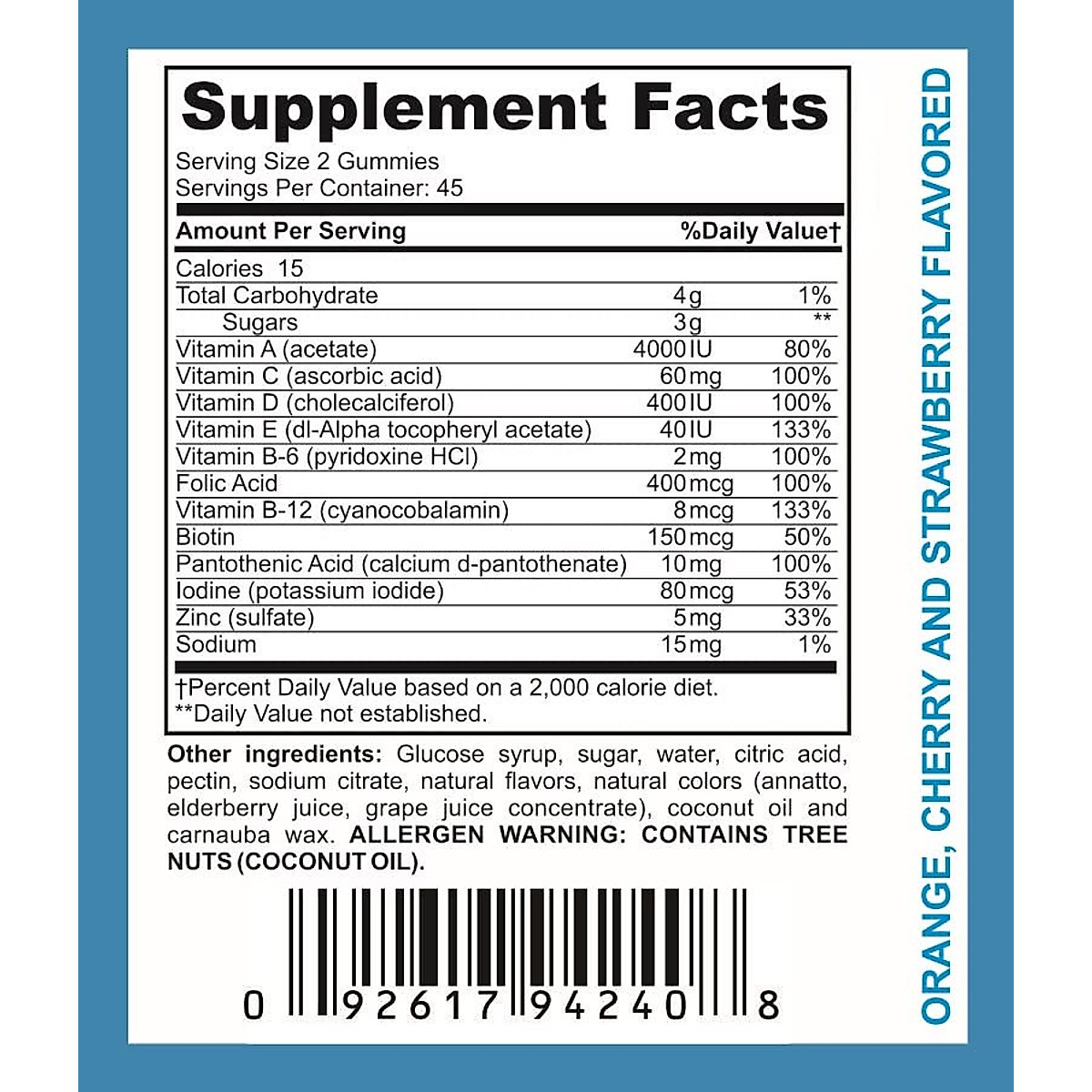 LifeSource Vitamins Adult Multivitamin- 90 Gummies - 45 Day Supply - Tastes Great/Contain All Essential Vitamins & Minerals -
