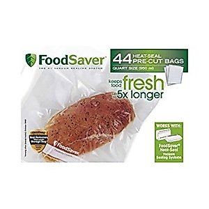 Foodsaver FSFSBF0229-P76 Quart-Size Vacuum Storage Bags, 44 Count
