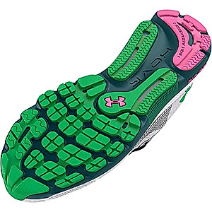 Under Armour Men's HOVR Infinite 4 Running Shoe, (101) White/Tourmaline Teal/Extreme Green, 10