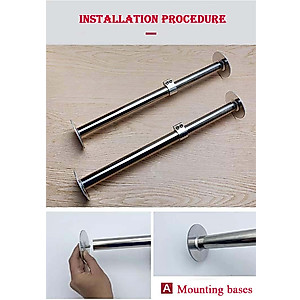 Undermount Sink Mounting Brackets New 304 Stainless Steel Sink Legs Sink Repair Supports Kit Installation and Repair System for Kitchen and Bathroom (Height: 16 to 29.5 inch)