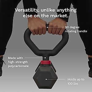 Jayflex Hyperbell Rotating Kettlebell Grip for Dumbbells - Adjustable Weight Dumbbell Grips for Work from Home Fitness - 100 lb Capacity Converter for Kettlebells and Home Workouts