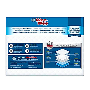 Four Paws Wee-Wee Superior Performance Pee Pads for Dogs - Dog & Puppy Pads for Potty Training - Dog Housebreaking & Puppy Supplies - 22" x 23" (100 Count)