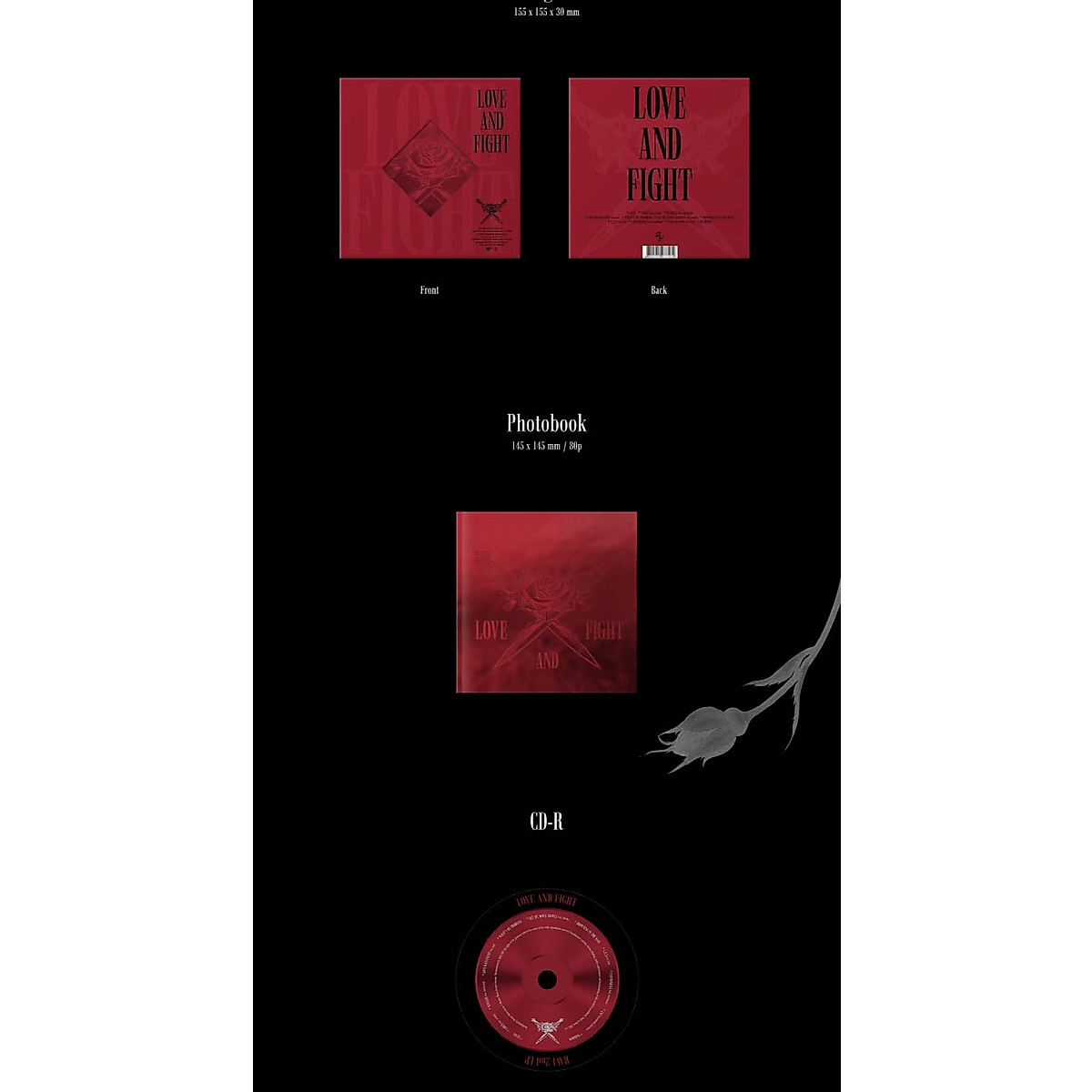 VIXX RAVI Love & Fight 2nd Album CD+1p Poster+80p PhotoBook+1p Sticker+1p PhotoCard+1p Postcard+1ea Mini King Chess+Tracking Kpop Sealed