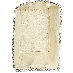 DII Woven Paper Storage Bin, Geo Diamond, Black, Small Rectangle