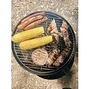 Duke Grills Omaha 14” Kettle Charcoal Grill - Portable Small Grill for BBQs, Camping, RV, Balcony, Boat - Sturdy Steel with Porcelain Finish - 156 square inch cooking surface