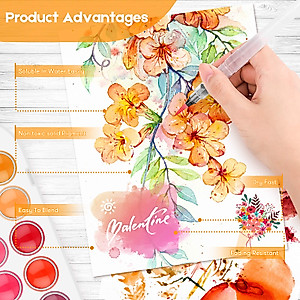 Taotree Watercolor Paint Set, 48-Color Watercolors Cake & a Brush a Refillable Water Brush Pen, Painting Supplies Gifts Trendy Stuff, Easter Basket Stuffers for Teens Kids Adults Beginner Artists