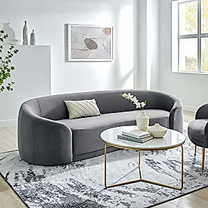 Modway Contessa Performance Velvet Sofa, Grey