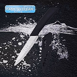 Paring Knife, New Sharp and Durable Fruit Knife with Protective Cover,fruit Knife Small Fo Exquisite Appearance,suitable for Most Types of Vegetables and Fruits,3 Pieces (black)