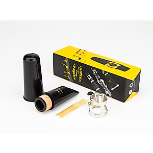 Glory Clarinet Mouthpiece Kit with Ligature,one Reed and Plastic Cap~black, Click to See More Colors