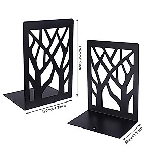 Helsens Bookends, Book Ends, Metal Bookends, Bookends for Shelves Office Home Decorative, Book Ends for Shelves Office Home (6 Pairs, 6.9 x 4.1 x 3.5 inch)